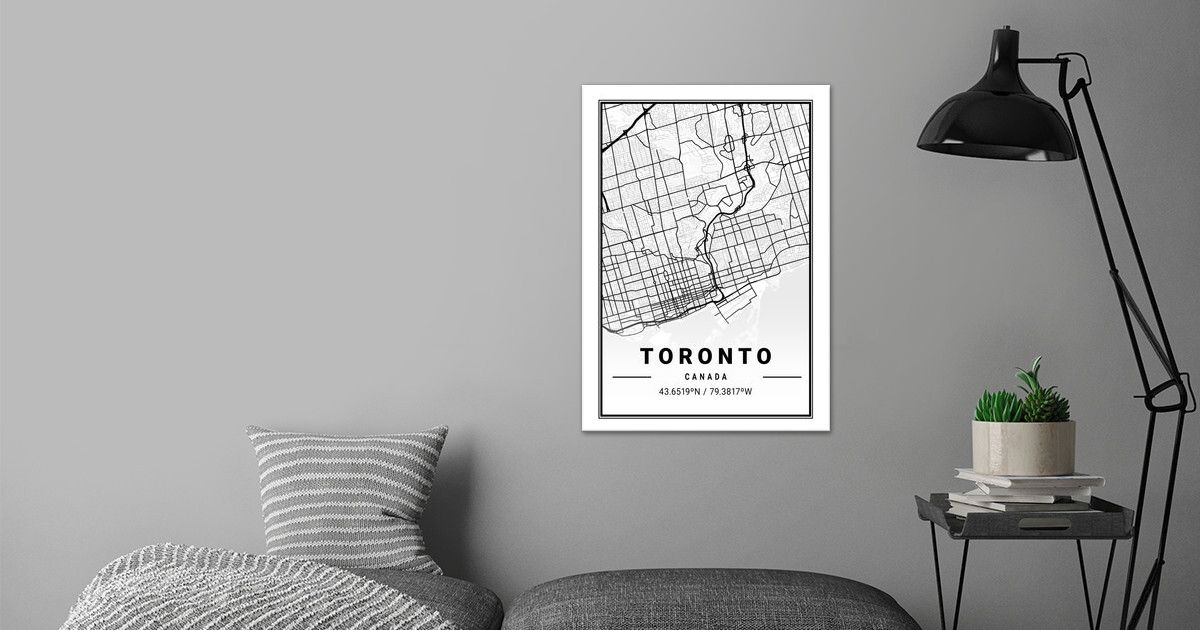 'Toronto Light City Map' Poster by Tien Stencil | Displate