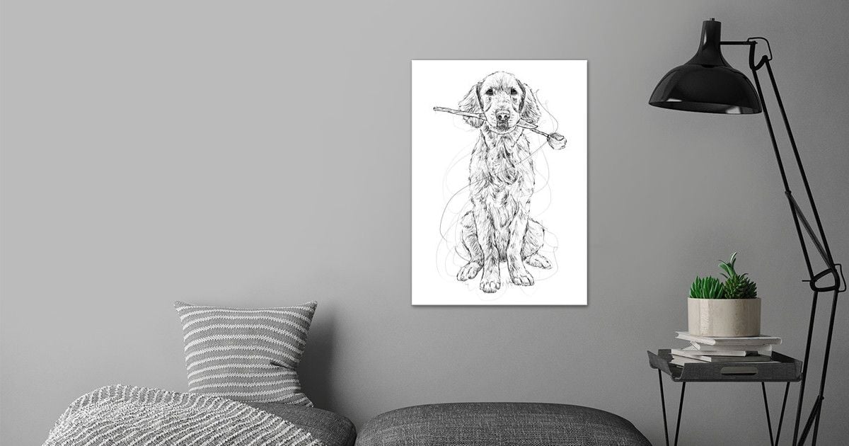 'Dog in Scribble Art' Poster by Pongatworks Co | Displate