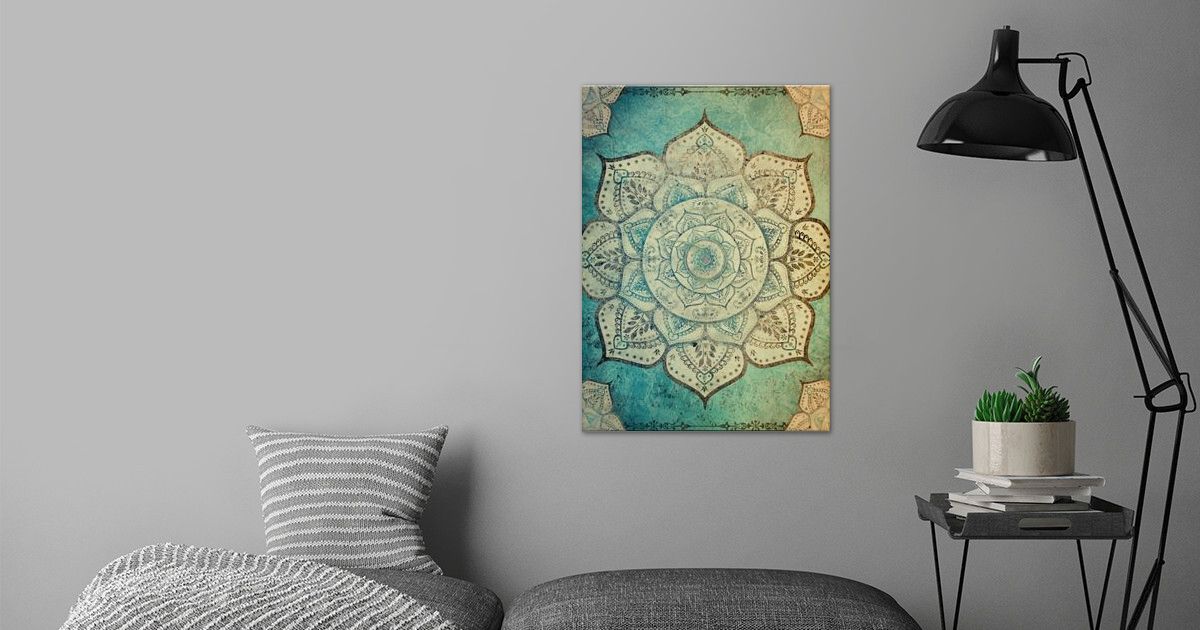 'Faded Indian Mandala' Poster by Inspired Images | Displate