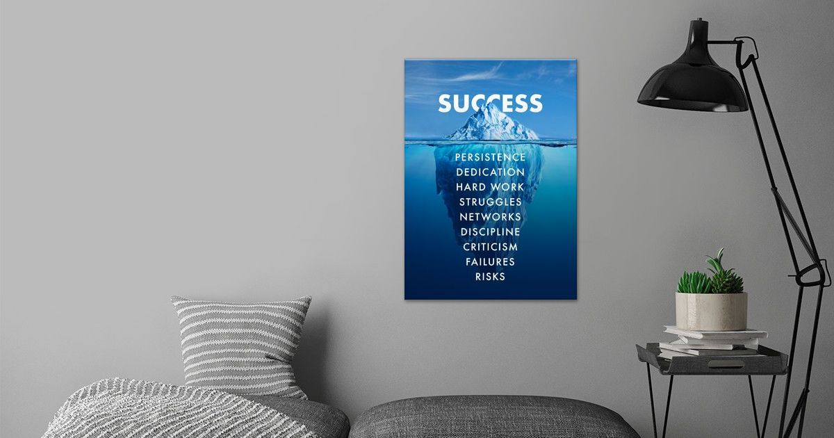 'Success Iceberg motivation' Poster by Instart | Displate