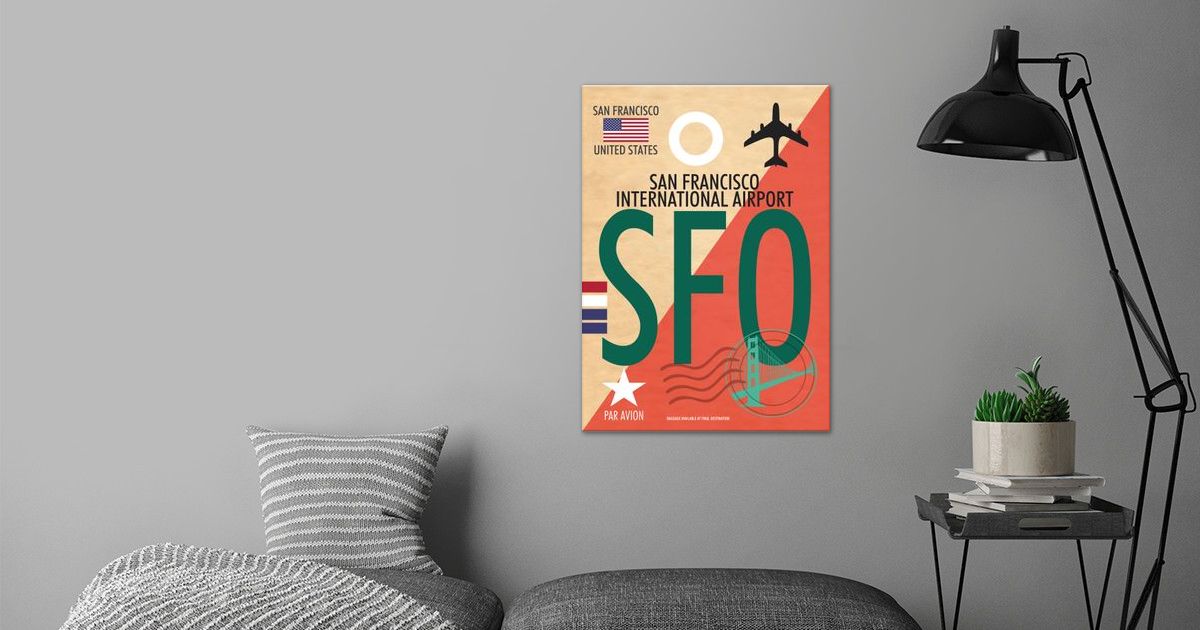 'SAN FRANCISCO SFO AIRPORT' Poster by Atomic Chinook | Displate