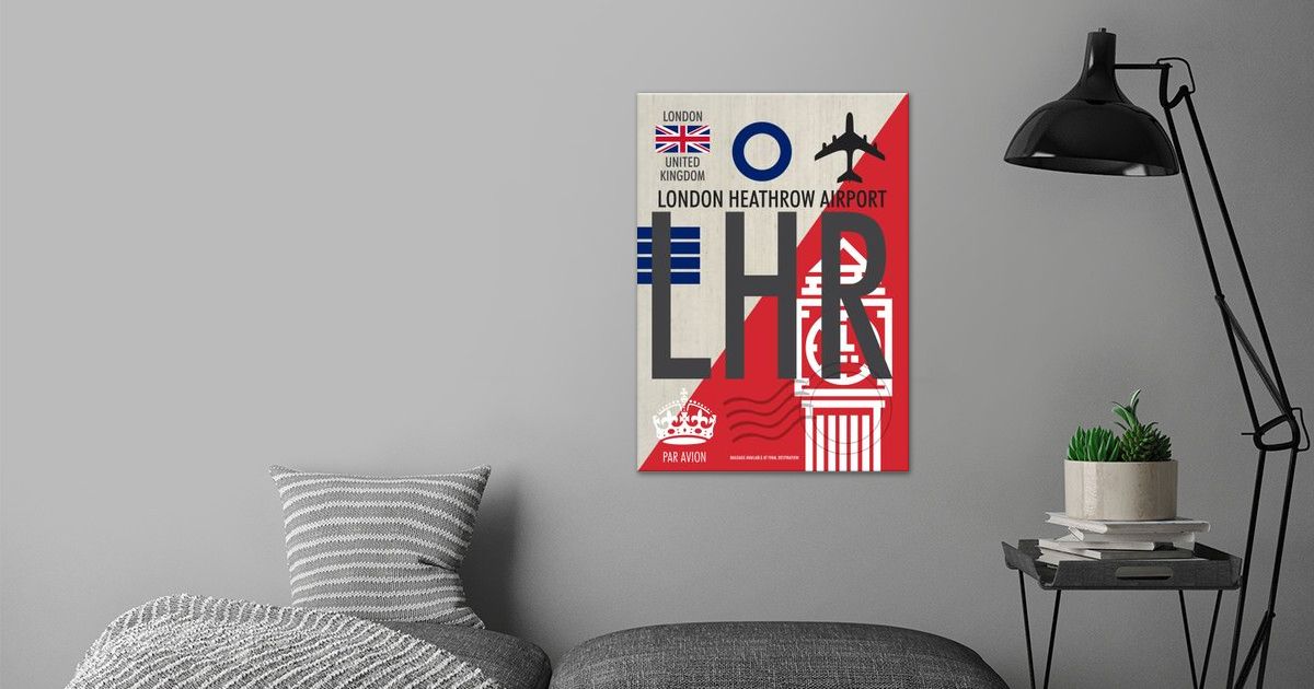 'LONDON HEATHROW LHR' Poster by Atomic Chinook | Displate