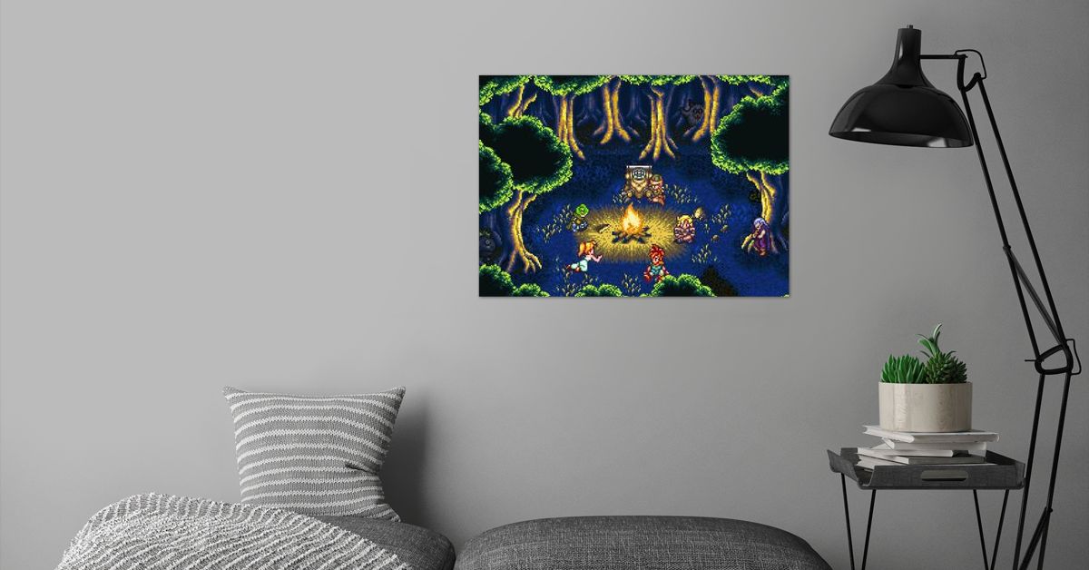 'Chrono Trigger Campfire' Poster by Bart Pijnappels | Displate
