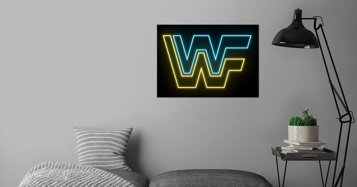 'WWF Wrestling Neon Sign' Poster by Josh B | Displate
