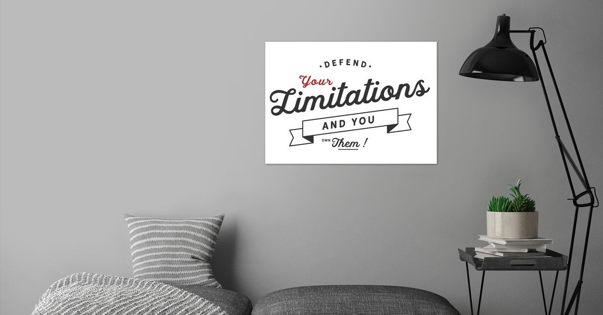 'Defend your limitations' Poster by baraiko eiji | Displate