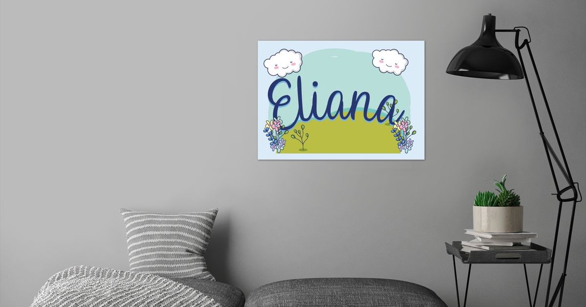 'ELIANA Baby Name Sign Gift' Poster by Ingo Helmet | Displate