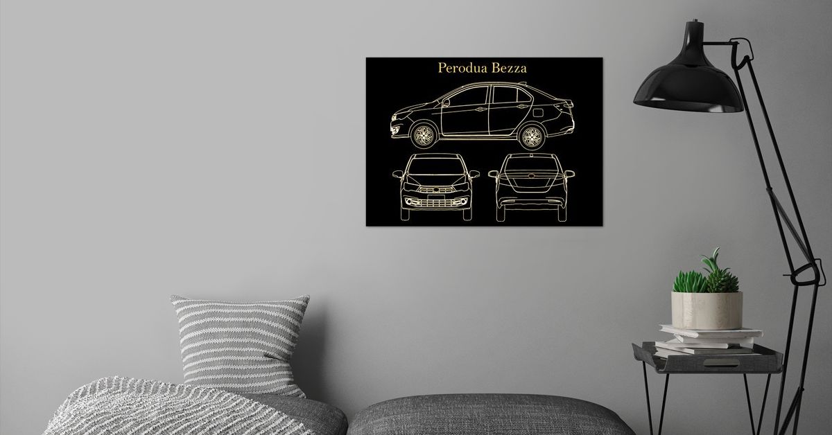 'Perodua Bezza 2017 ' Poster by B & W Arts | Displate