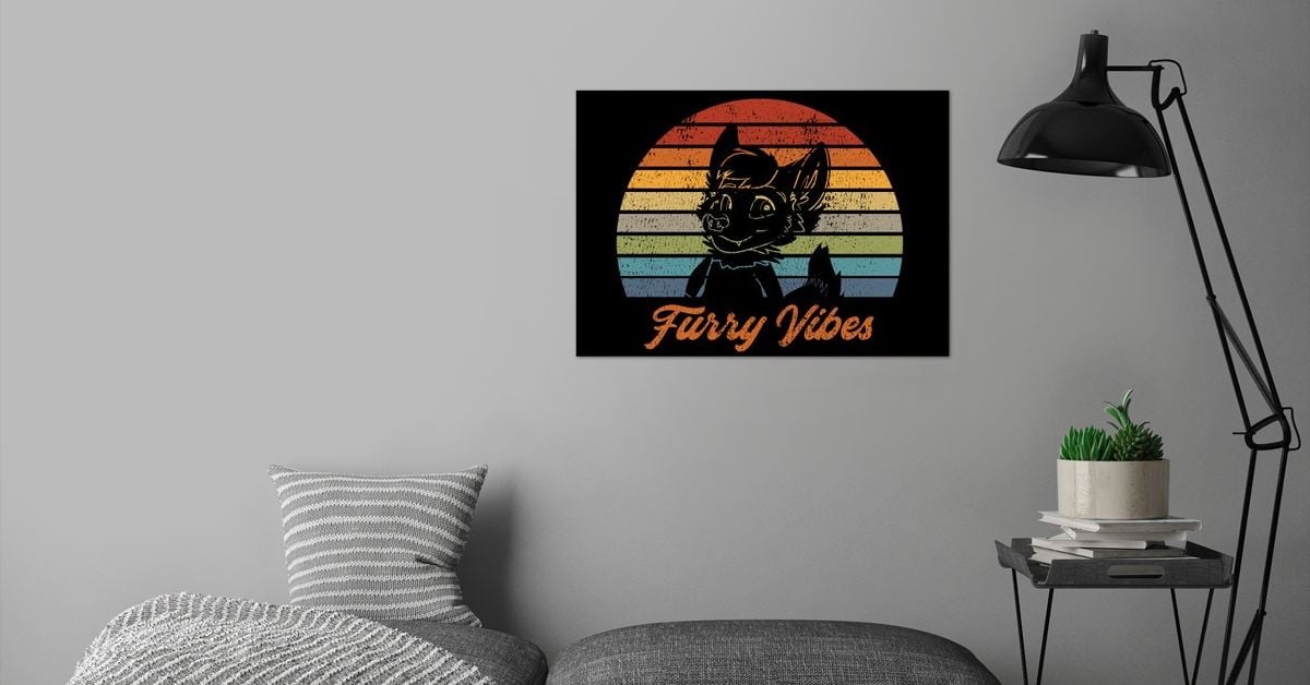 'Vintage Retro Furry Fibes' Poster by Timo Bockrath | Displate