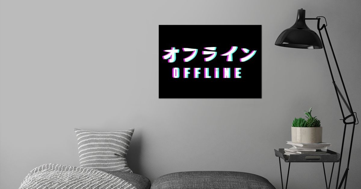 'Aesthetic Offline Japanese' Poster by SWAYSHIRT | Displate