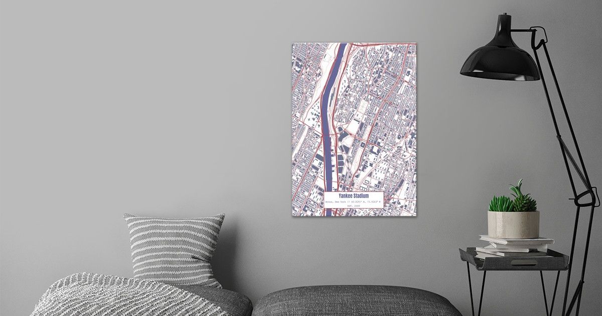 'Yankee Stadium Map' Poster by Outward Cartography | Displate