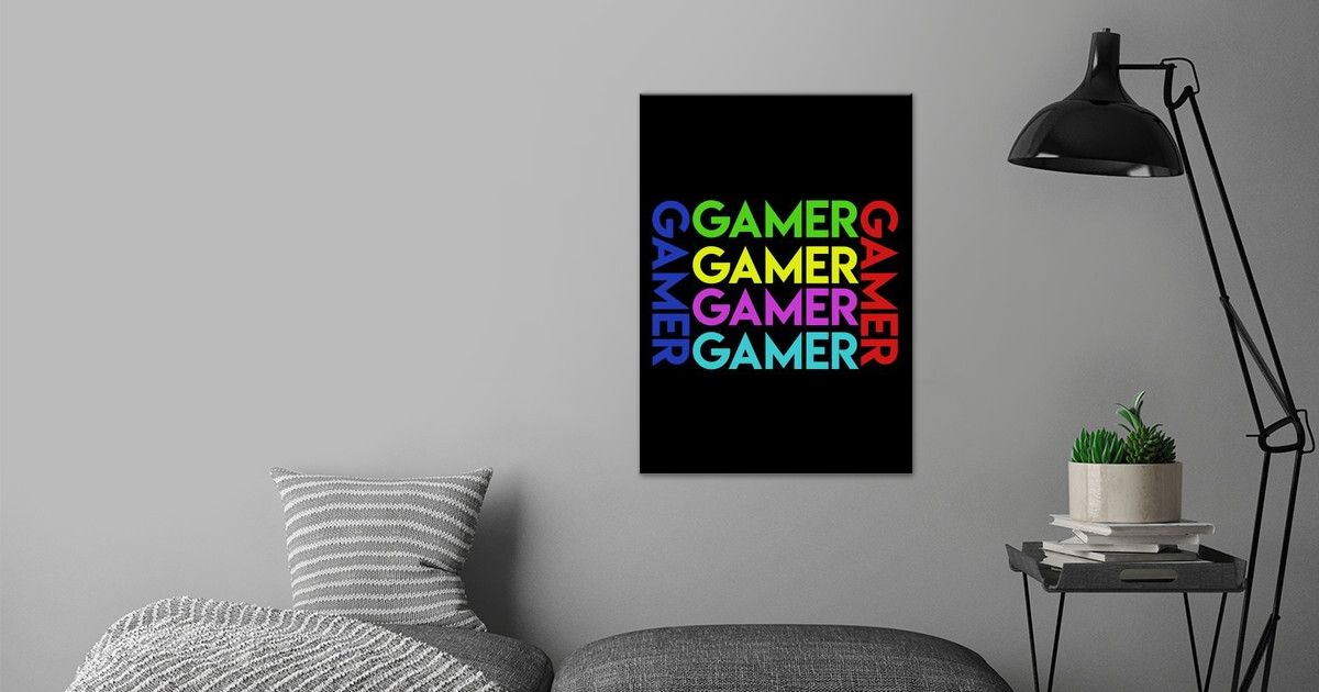 'Gamer Colorful Rainbow' Poster by John DonJoe | Displate