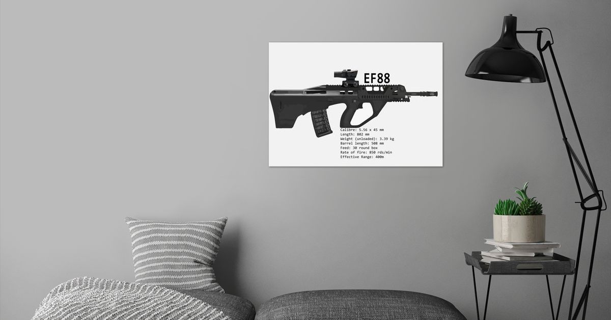 'Steyr EF88 Assault Rifle' Poster by Mission Command | Displate