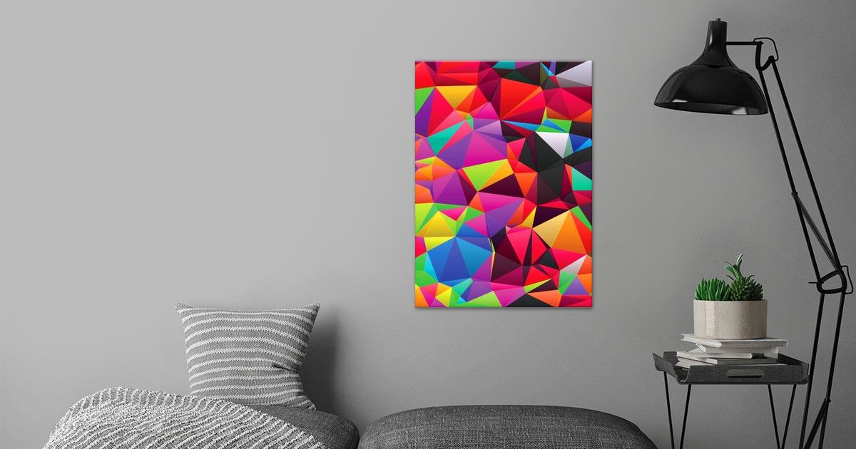 'Colorful Low Poly Art' Poster by lordbeard | Displate