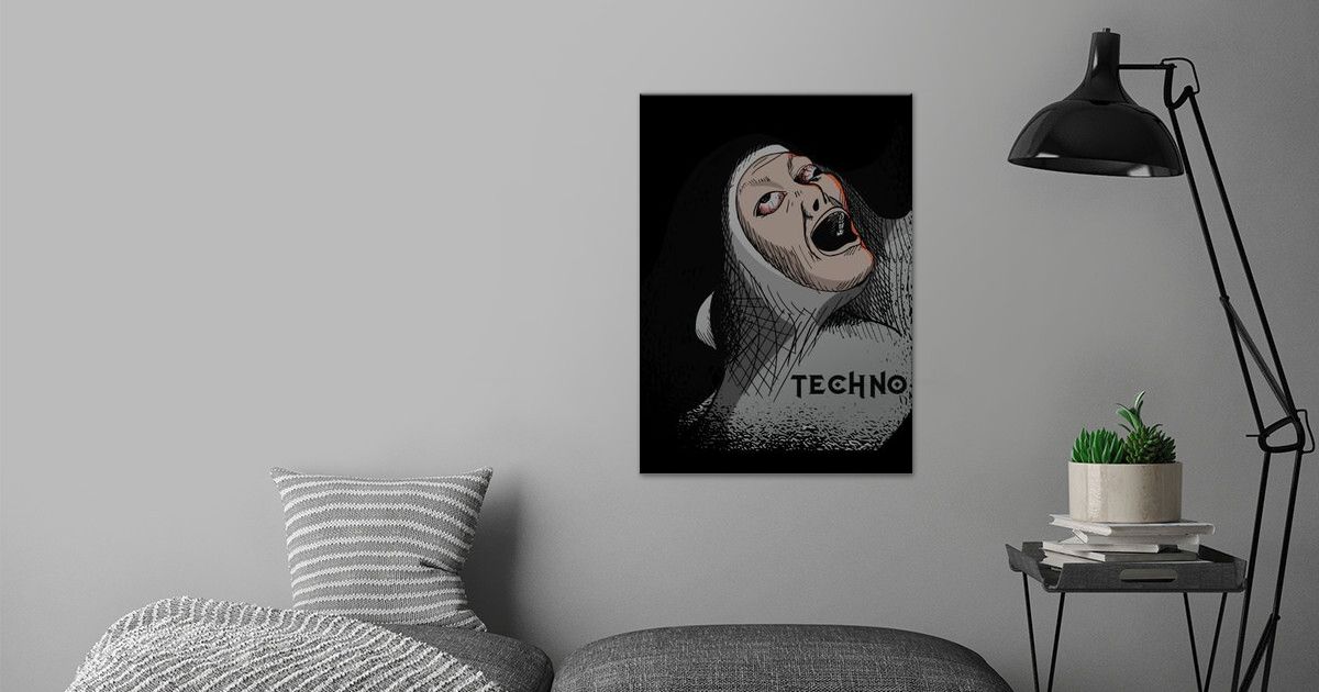 'Techno Nun Party Rave' Poster by Timo Bockrath | Displate