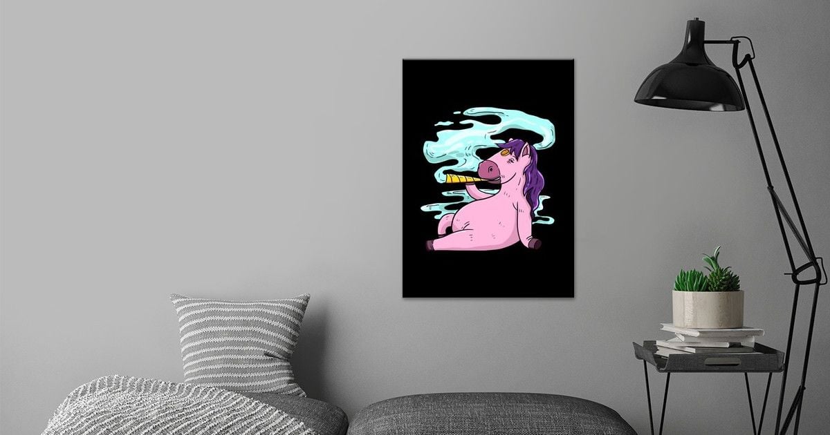 'Unicorn Smoking Weed' Poster by BoredKoalas | Displate