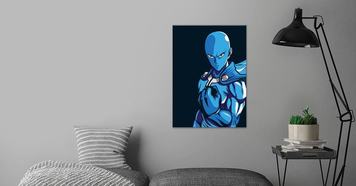 'Saitama Blue Monochromati' Poster by Hidayah Creative | Displate