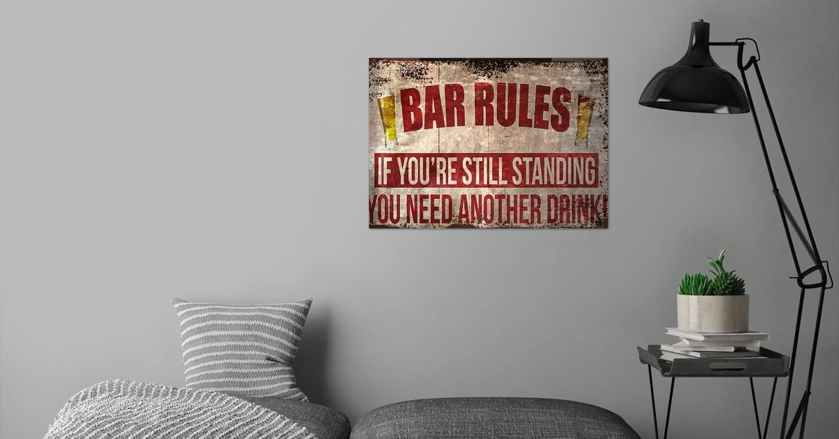 'Bar Rules' Poster by akyanyme dotcom | Displate