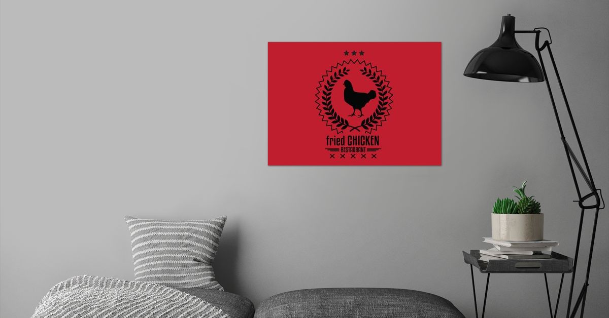 'fried chicken restaurant' Poster by baraiko eiji | Displate