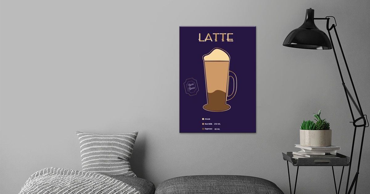 'Latte Poster' Poster by M Q Graphic Designer | Displate