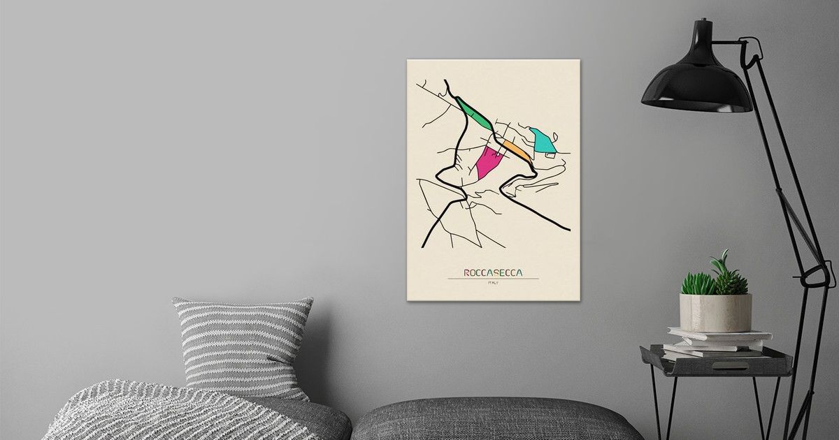 'Roccasecca Map' Poster by Deniz A. | Displate