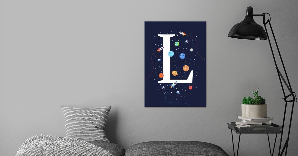 'alphabet letter L space' Poster by Yahya Art | Displate
