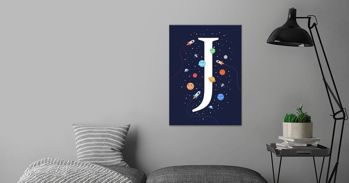 'alphabet letter J space' Poster by Yahya Art | Displate