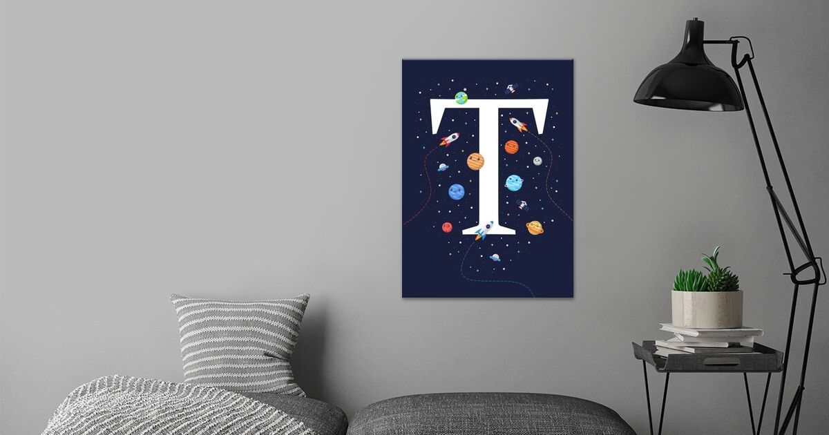 'letter T outer space' Poster by Yahya Art | Displate