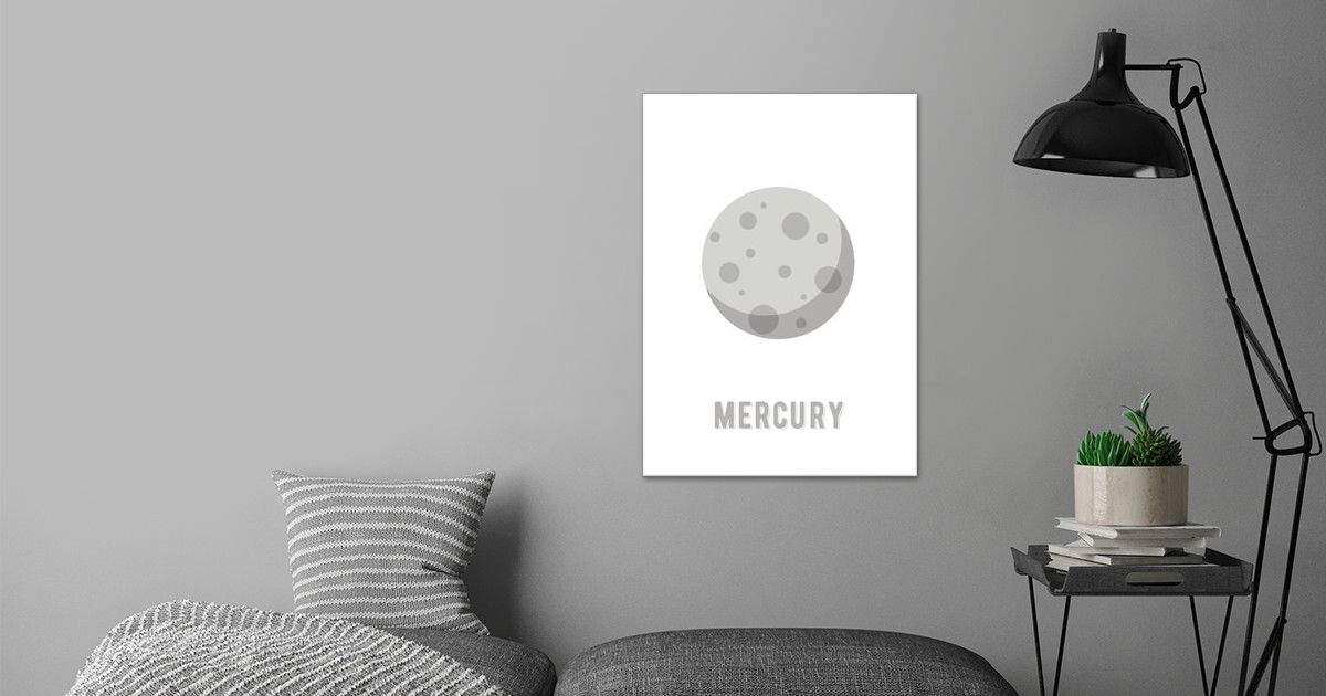 'Mercury minimalist planet' Poster by Yahya Art | Displate