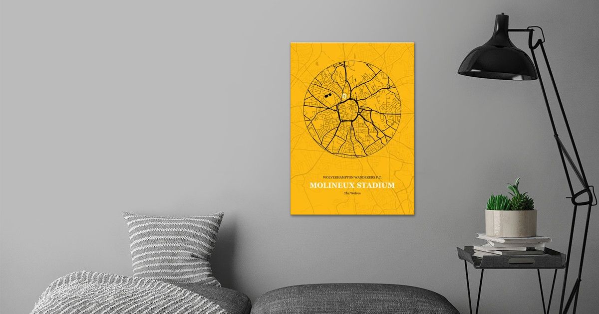 'Molineux Stadium Map' Poster by Dany | Displate