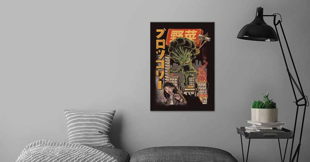 'Broccozilla Black Version' Poster by Ilustrata | Displate