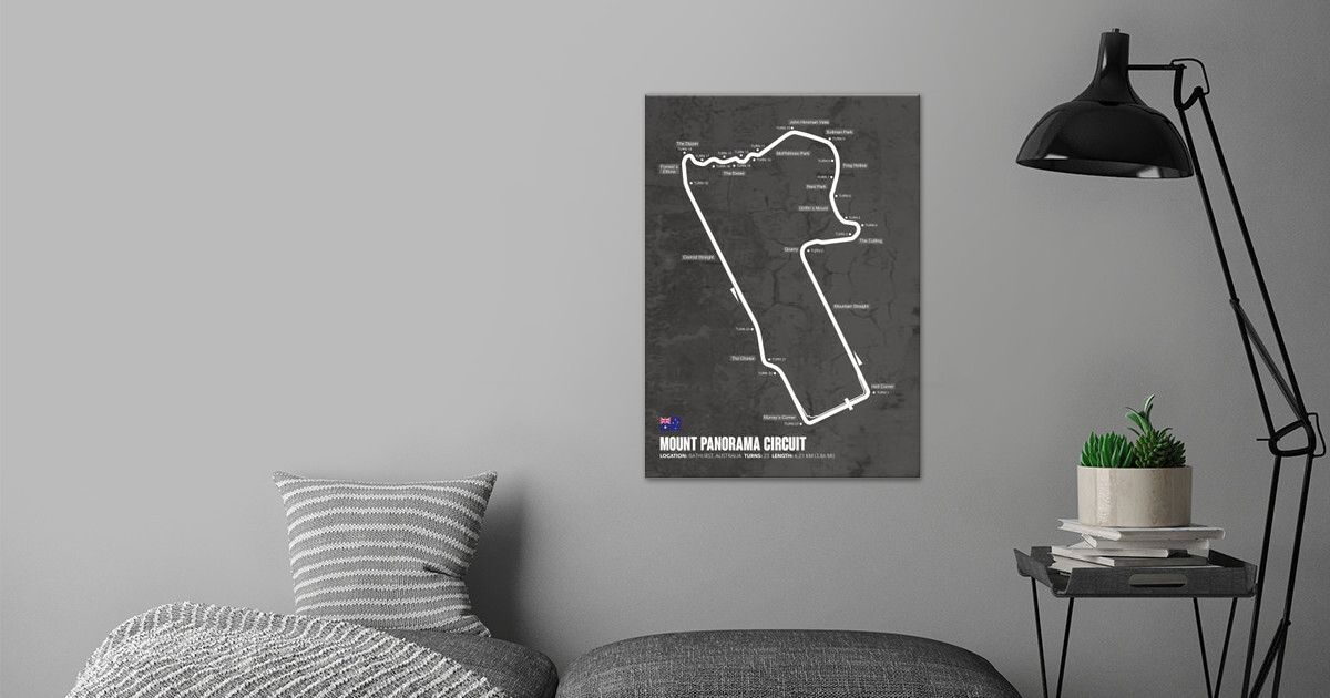 'Mount Panorama Circuit' Poster by Mapsters | Displate