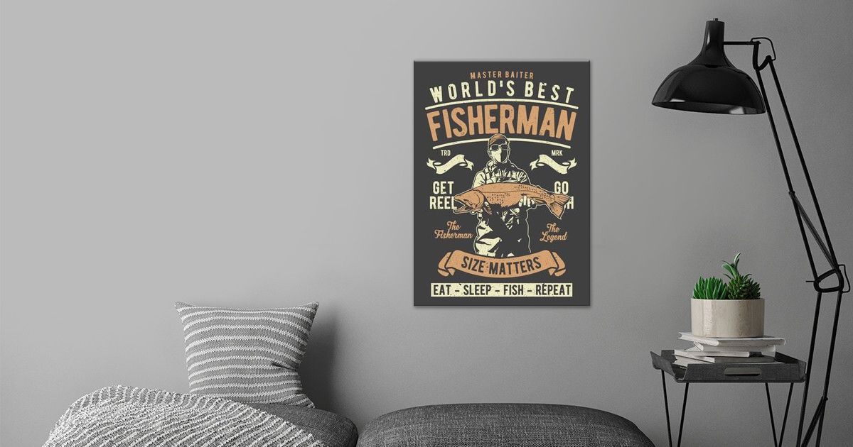 'Worlds Best Fisherman' Poster by thetshirtshop2020 | Displate