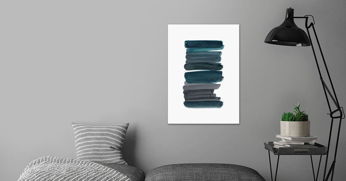 'Dark Teal Abstract Glam 1' Poster by Anita's & Bella's Art | Displate