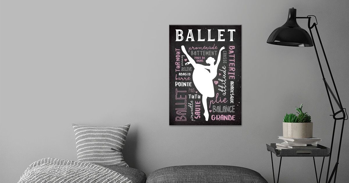 'Ballet Word Art Typography' Poster by Ilythiadesignz | Displate