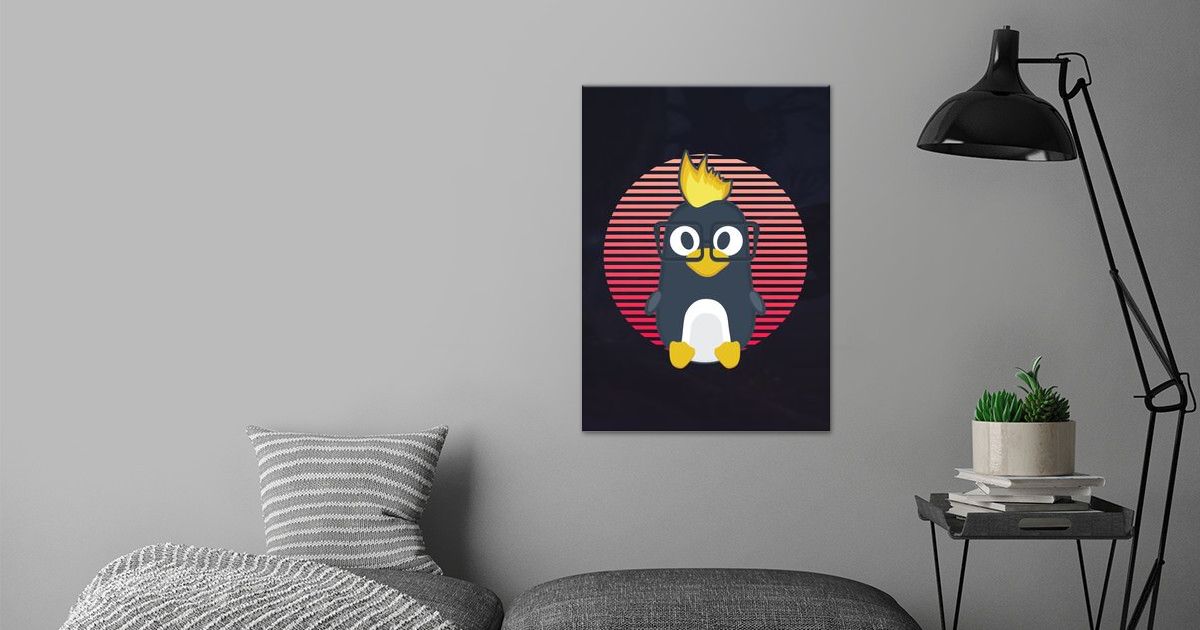'Programming linux mascot' Poster by Kari Sl | Displate