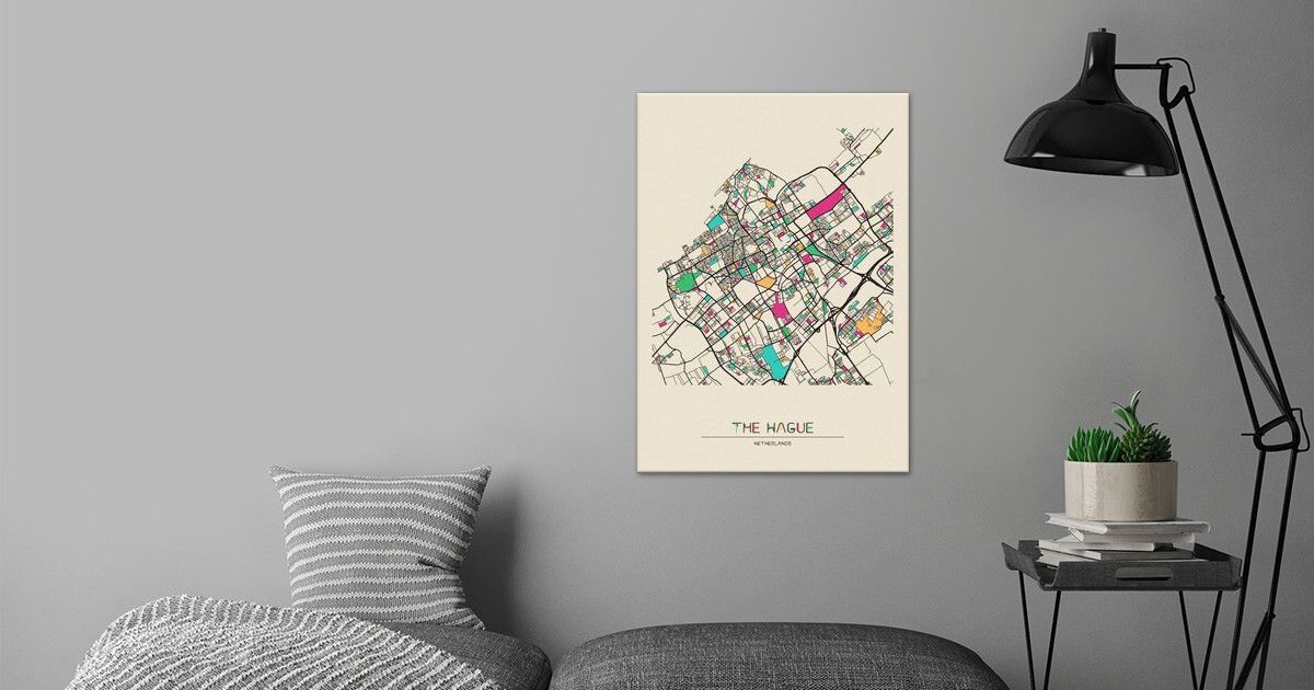 'The Hague Map' Poster by Deniz A. | Displate
