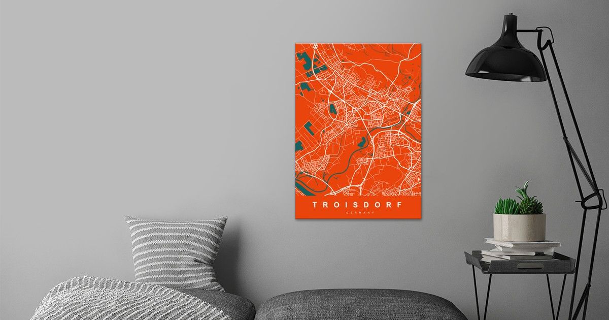 'Troisdorf Map Germany' Poster by UrbanMaps | Displate