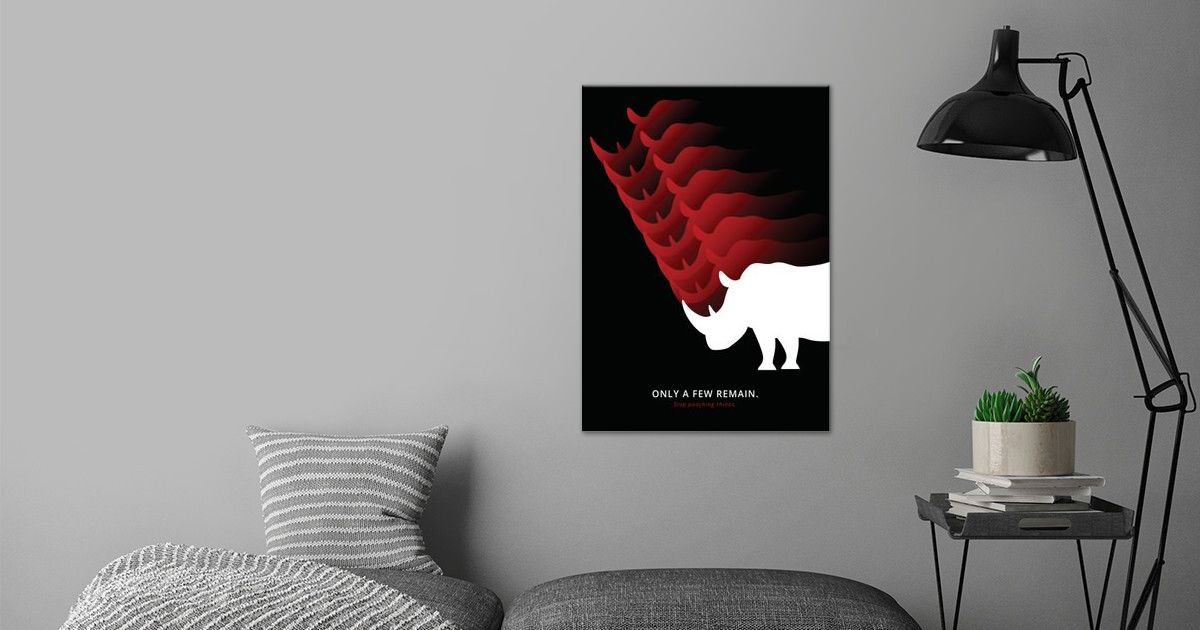 'Stop poaching rhinos' Poster by Oliver Herlemann | Displate