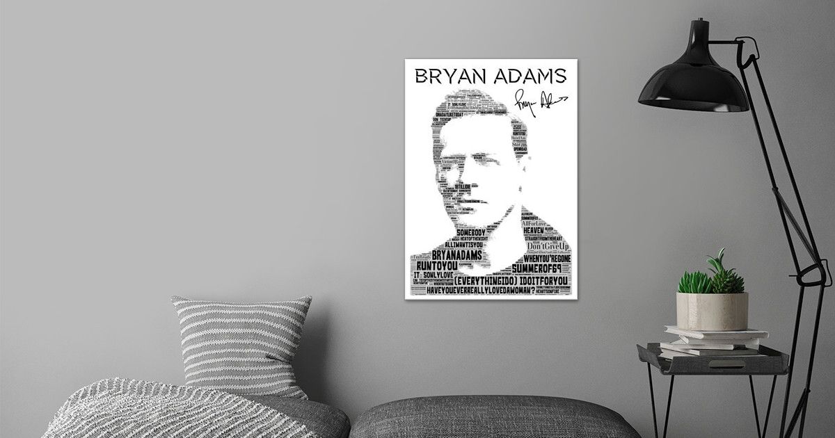 'Bryan Adams Songs portrait' Poster by The Icons Collection | Displate
