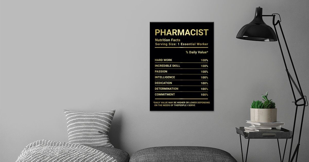 'Pharmacist gold art' Poster by Instart | Displate