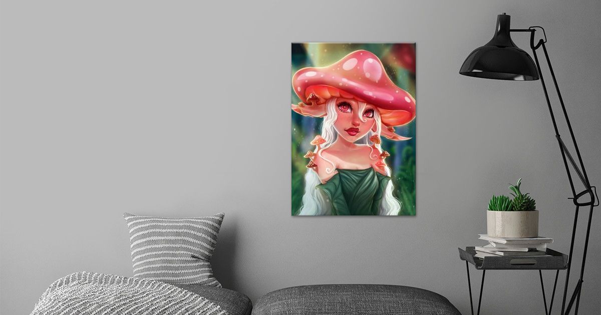 'Mushroom Nymph' Poster by Kathryns Kanvas | Displate