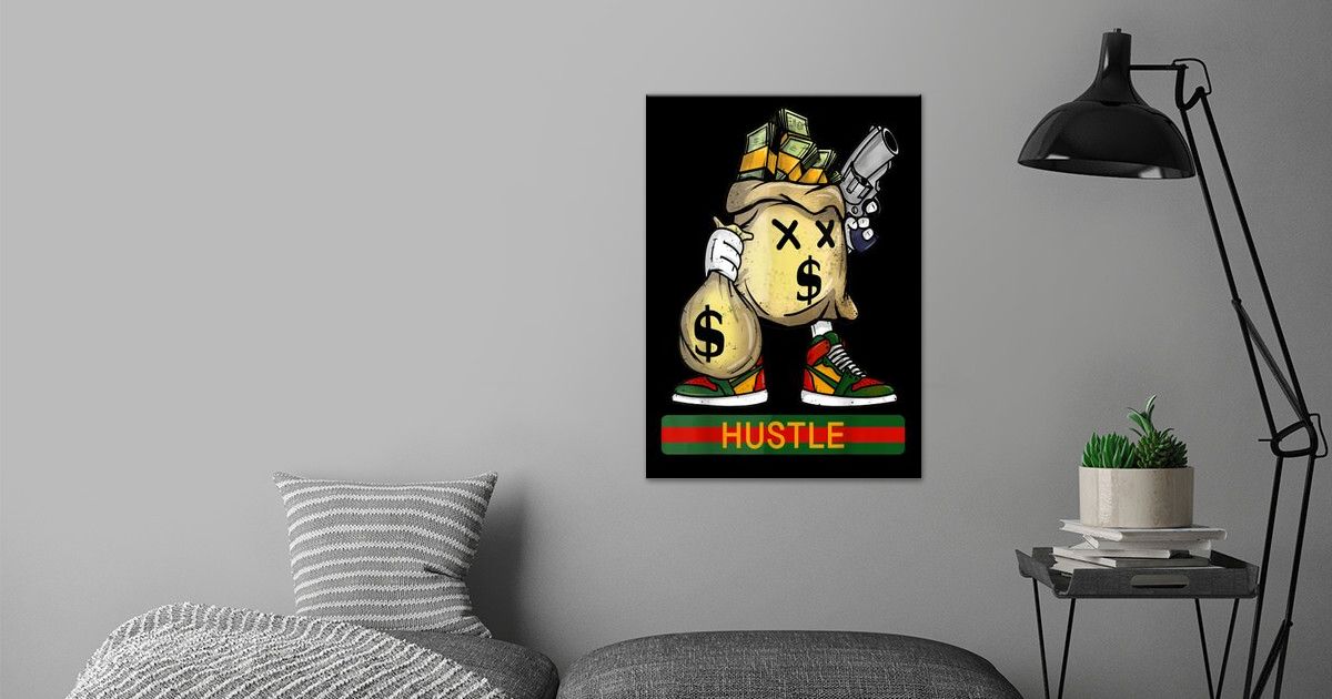 'Hustle Money Motivation' Poster by Tim Hinz | Displate