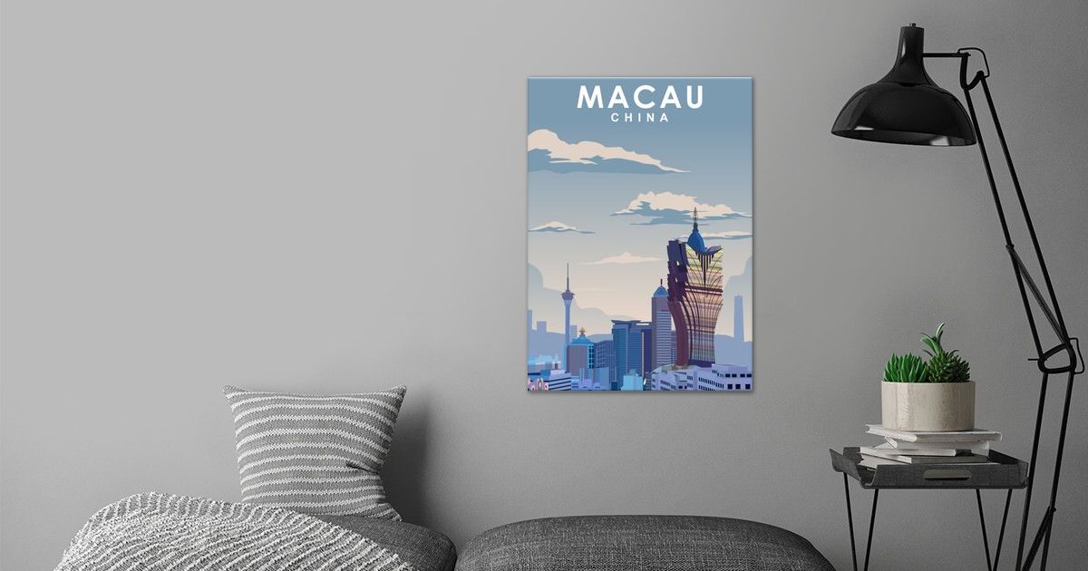 'Macau Travel Poster' Poster by Jorn | Displate