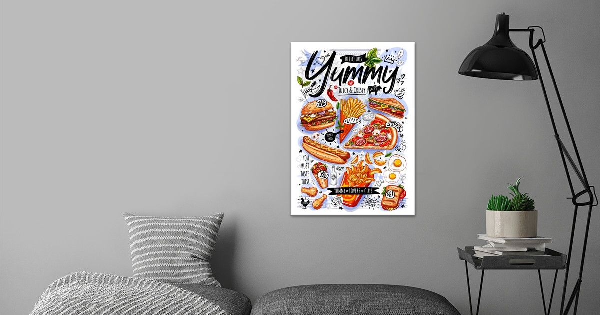 'Fast food yummy' Poster by Iraida Bearlala | Displate