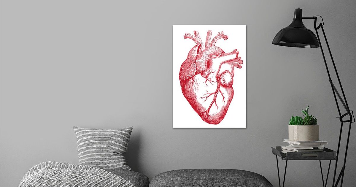 'Human Heart Anatomy' Poster by WallArt | Displate