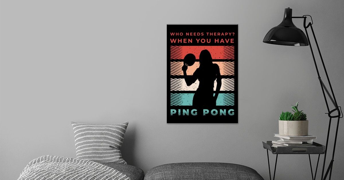 'Ping Pong Table Tennis' Poster by Alley Field | Displate