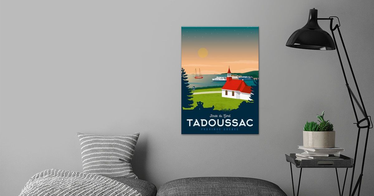 'Tadoussac Travel Poster' Poster by Olahoop Travel Posters | Displate