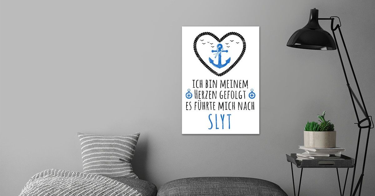 'Sylt Nordsee Insel Spruch' Poster by dvdesign | Displate