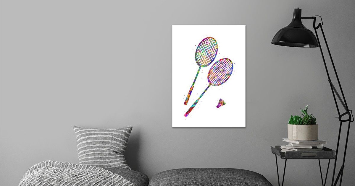 'Badminton Rackets' Poster by Yahya Art | Displate