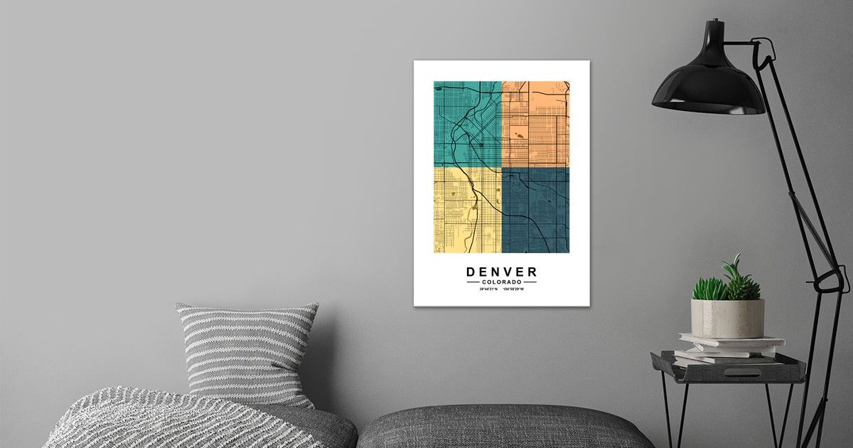 'Denver Color Map' Poster by Dany | Displate